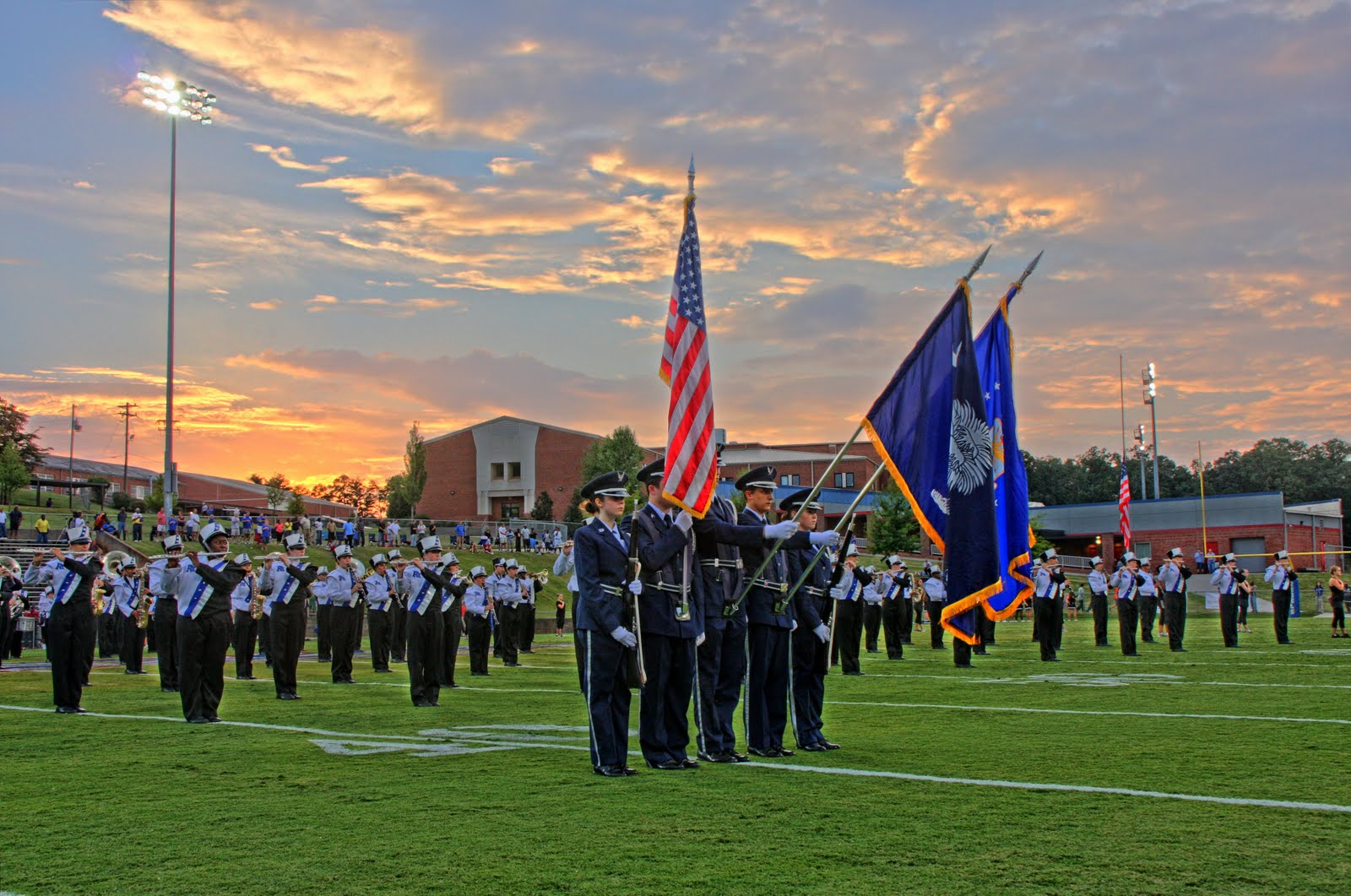 James F. Byrnes AFJROTC: First Football Color Guard of 2010-2011 Year