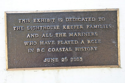 Neal's Lighthouse Blog: Triangle Island Lighthouse Exhibit, Sooke, B.C.