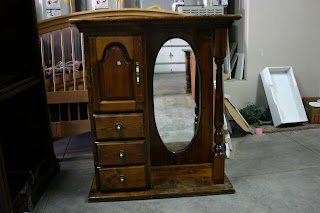 Doubletake Decor: Black chunky wood dresser