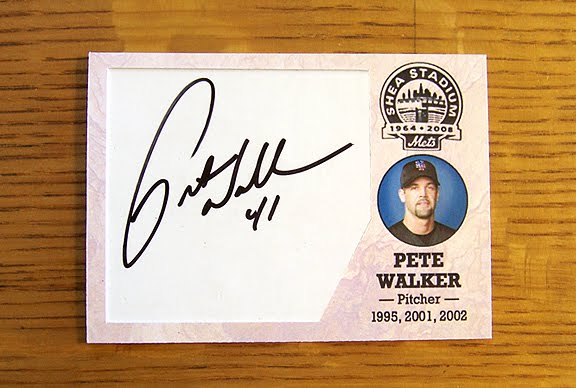 The Amazing Shea Stadium Autograph Project: #482) PETE WALKER
