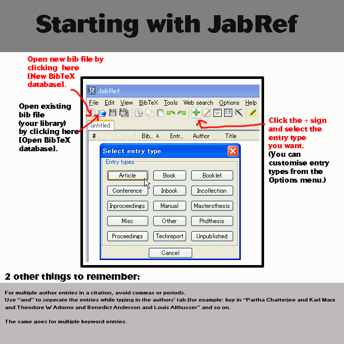 Jabref mannually input - hiphrom