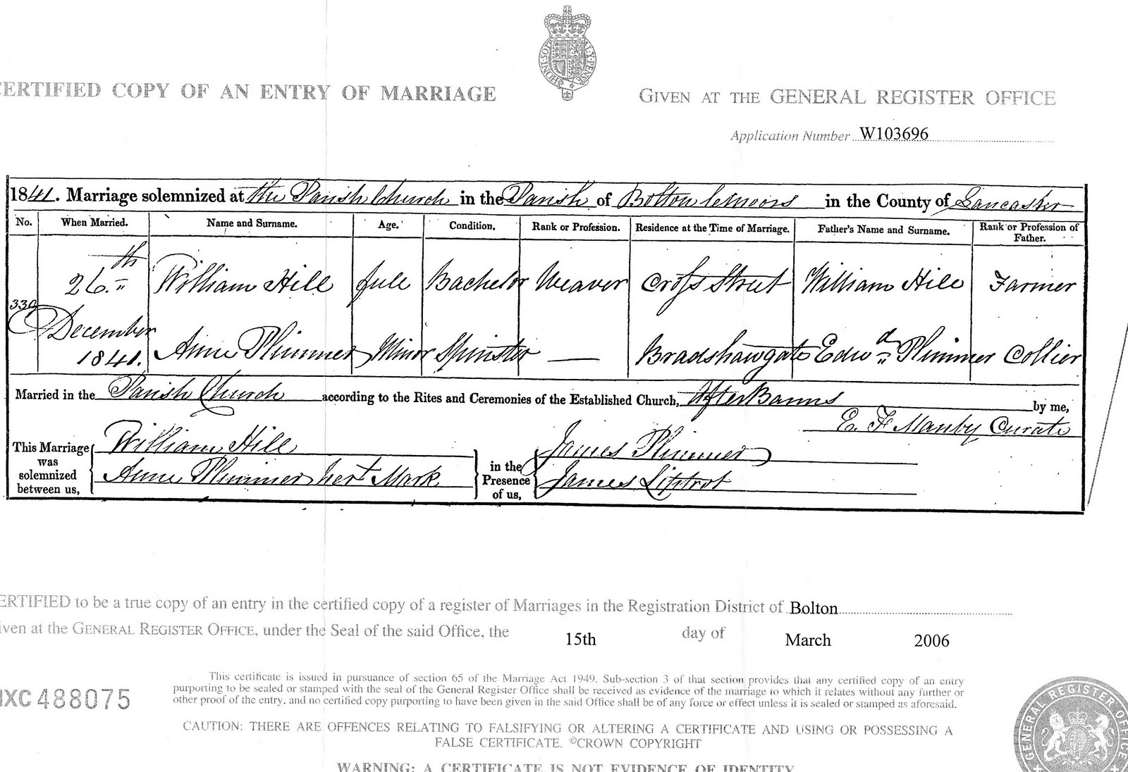 PLIMMER Pastures: PLIMMER events (pre 1901, post 1837)