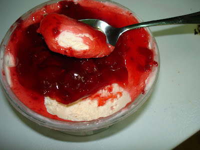 Food For Foreigners: Strawberry cream cheese spread at Costco.