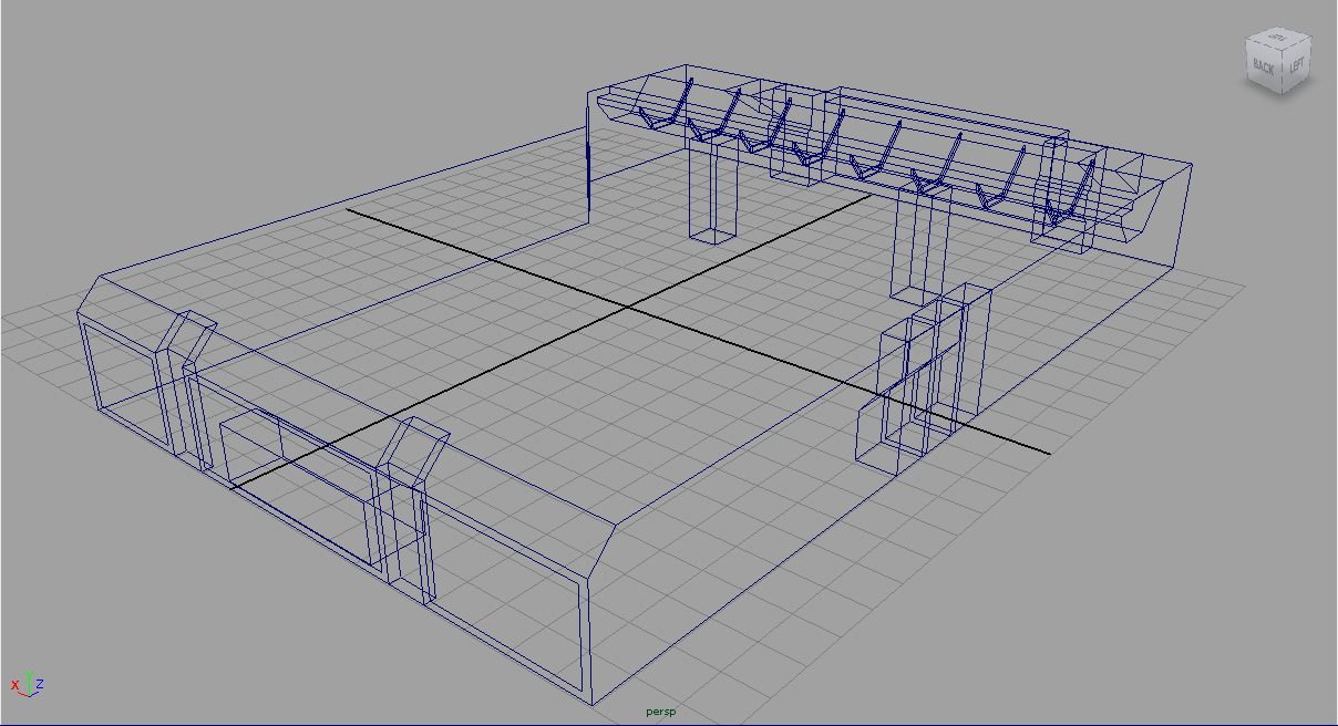 Chop Shop Environment/ Interior Design Project: 3D Chop-Shop Wire Frame ...
