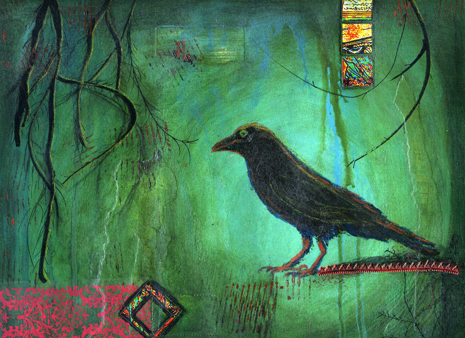 Brokn Heart Art: Crow Collage