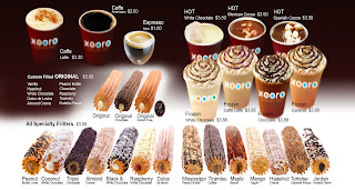 xooro (Our mission: To create the best churros in the world): The Menu