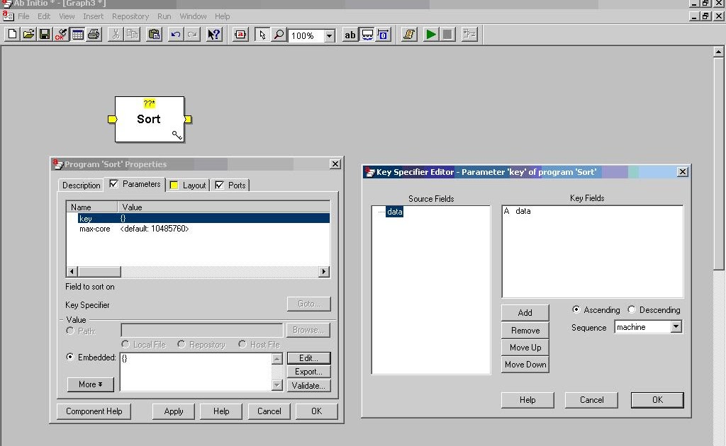 Ab Initio Tutorials Sort Components