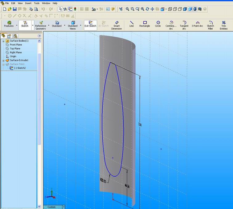 Membuat trim surface - ARUSHA_WORKS