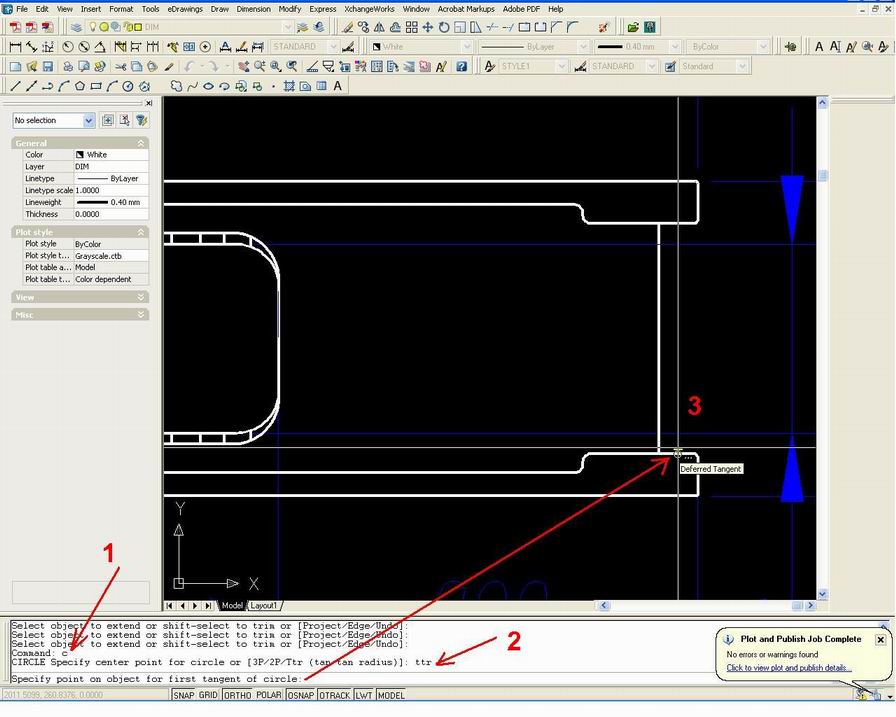 Membuat lingkaran Creates a circle TTR (Tangent, Tangent, Radius ...
