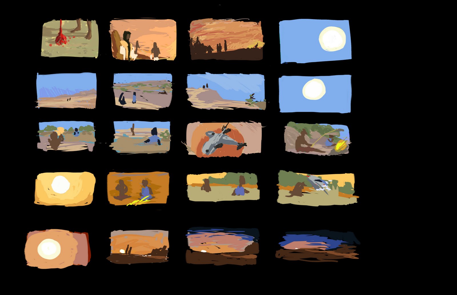 Going Rogue: Early color script- Dusk