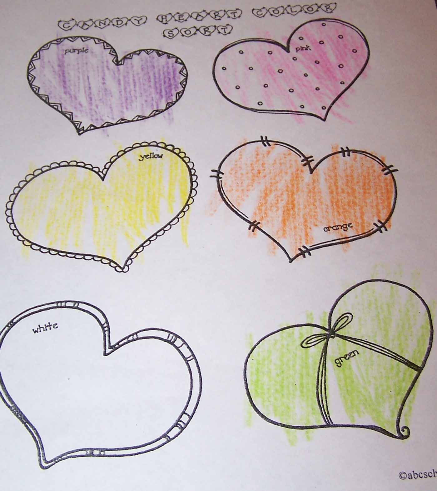 Children's Learning Activities: Valentine Candy Sort