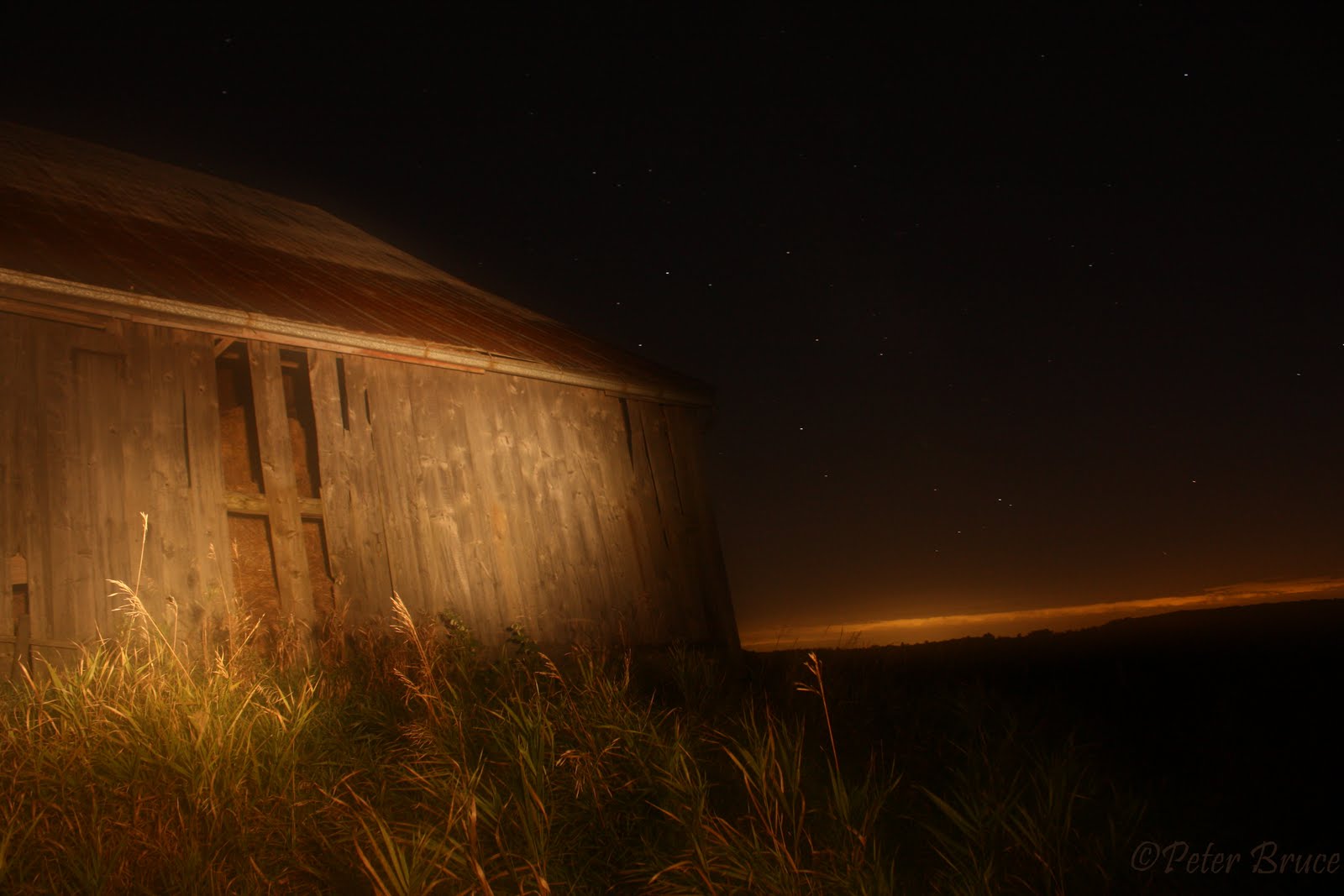 Pics and Sound By Peter: Barn Painting at Night
