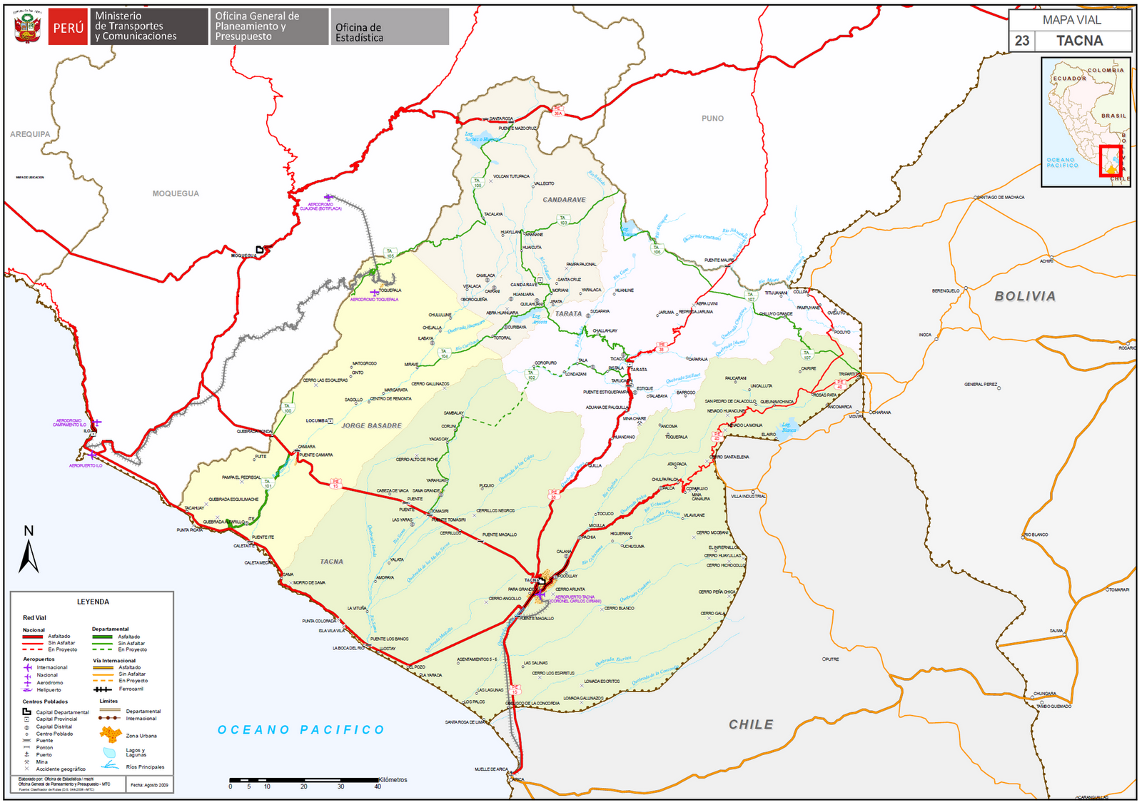 Por las Rutas del Perú: Perú - Tacna (red vial)