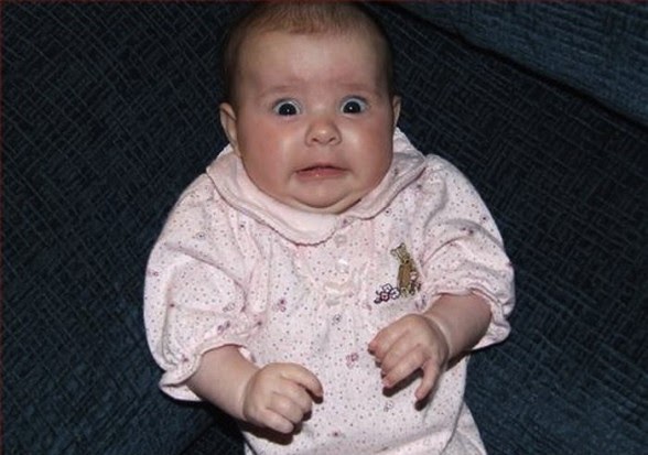 Babies Making Funny Shocked Faces Picture | Cute Baby Wallpapers