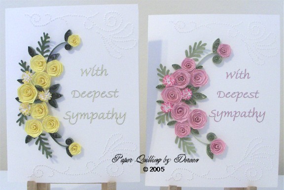 Creative Paper Quilling by Doreen: Sympathy Cards