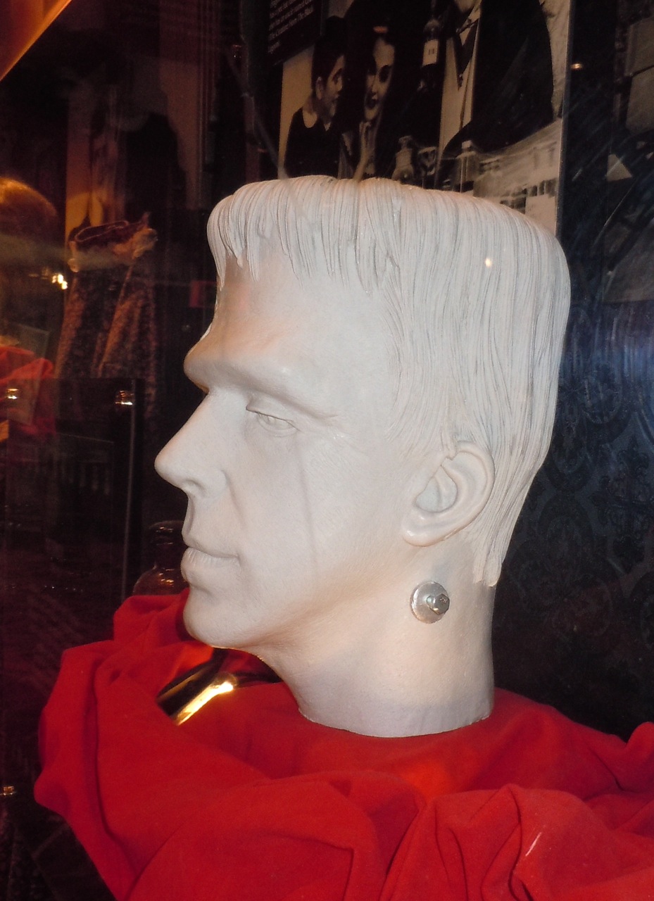 The Munsters monster make-up display... | Hollywood Movie Costumes