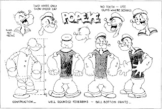 Cartoons, Model Sheets, & Stuff: More Popeye Model Sheets