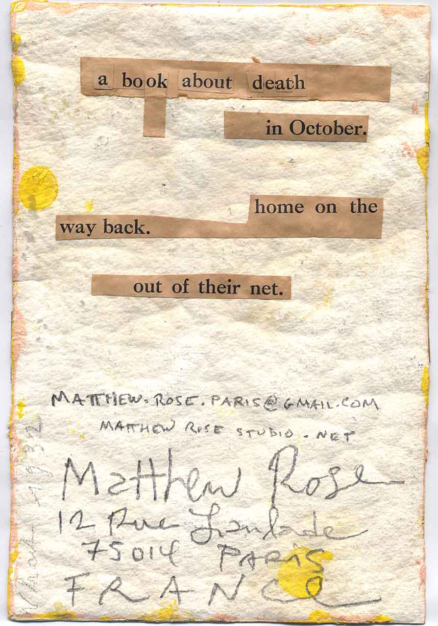 Ray Johnson and A Book About Death: Matthew Rose [69]