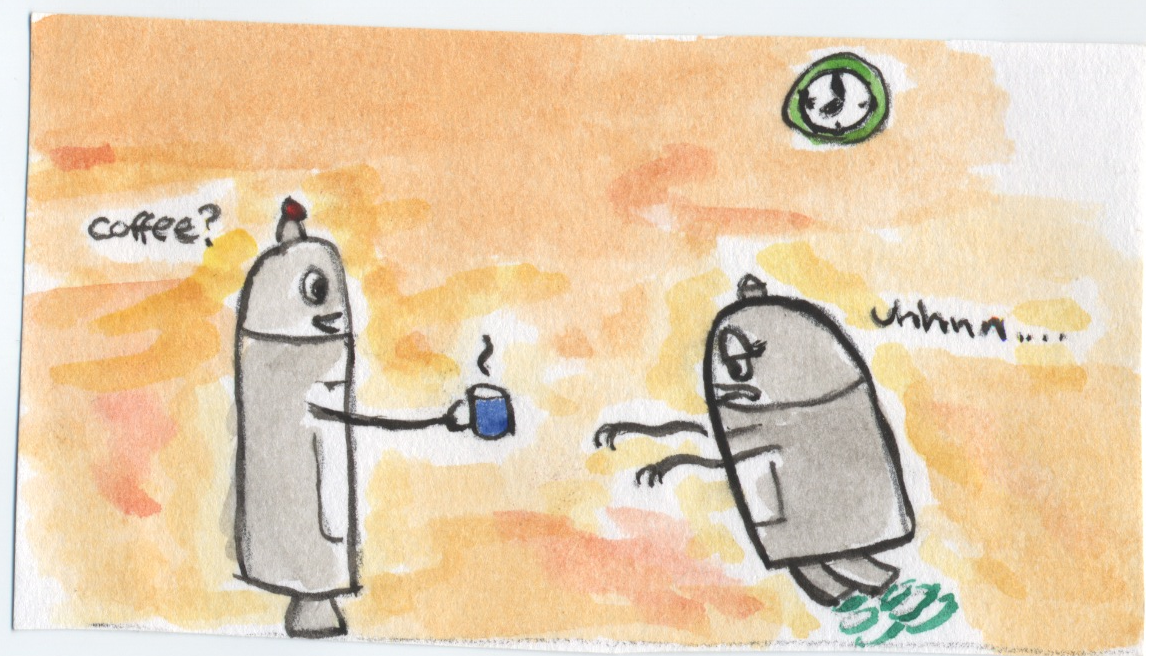 Watercolor Robots: Good Morning, Zombie!