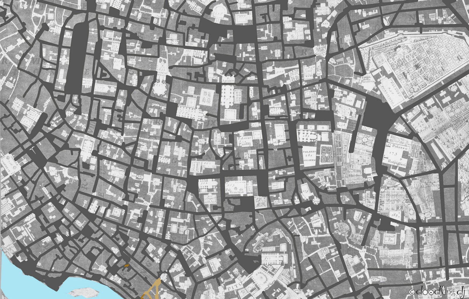 city doodles: Street pattern of rome