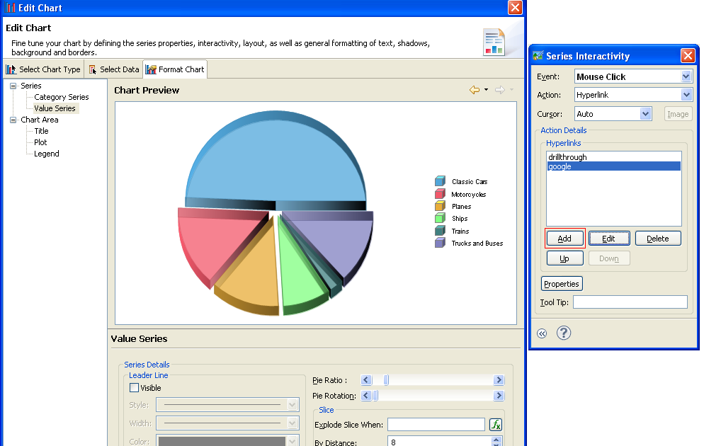 BIRT World: Multiple Hyperlinks on BIRT Charts