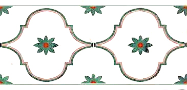 Malachite Design Border Tile 14