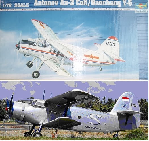 AIRPLANE SCALE MODELKIT: ANTONOV An-2 COLT