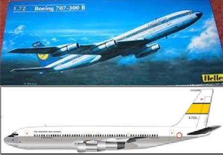 AIRPLANE SCALE MODELKIT: Boeing 707