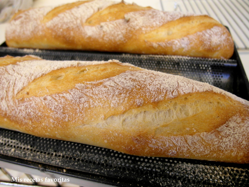 Mis recetas favoritas: Barras de pan francés con masa madre