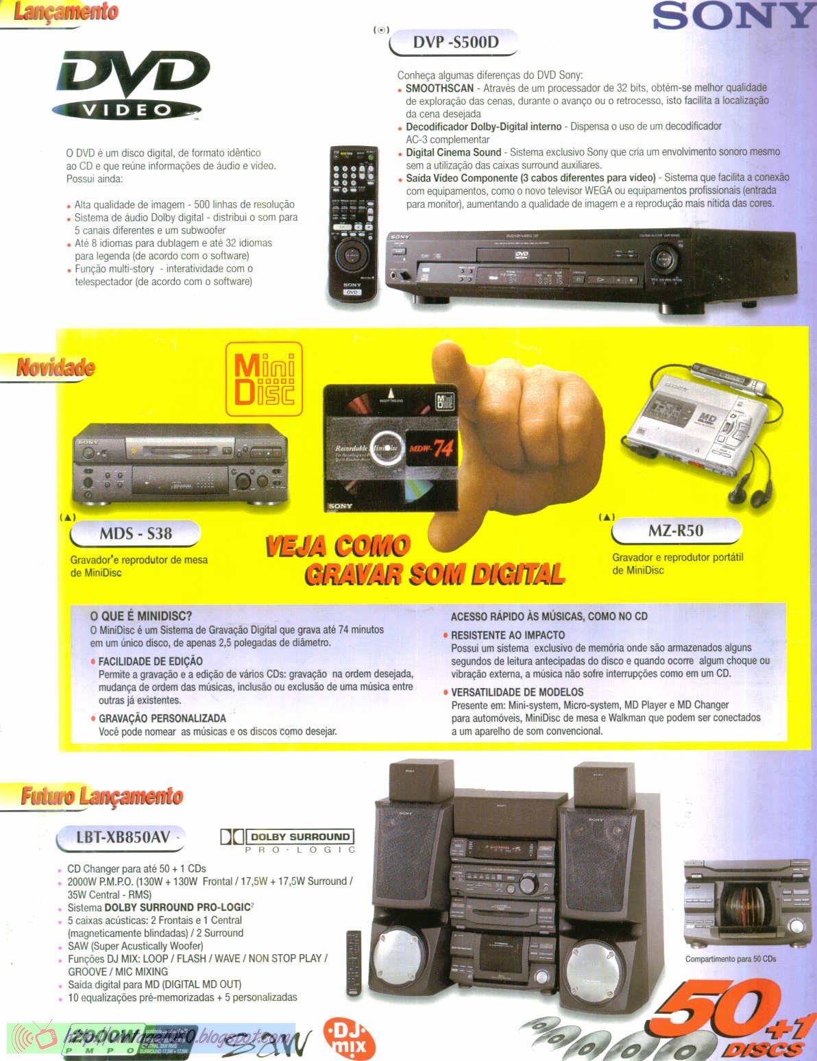 Vintage 70 80: Sony 08 - Catálogo 1998 - Brasil