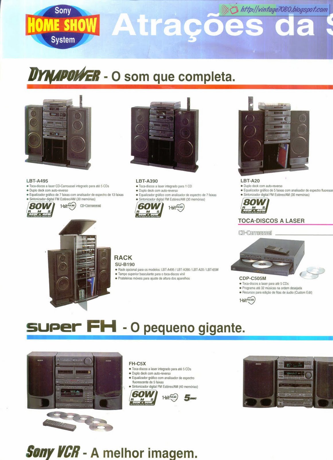 Vintage 70 80: Sony 10 - Catálogo 1995 - Brasil