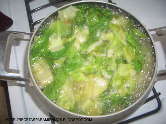 Recetario Spanglish para mis hijos: Sopa crema de lechuga