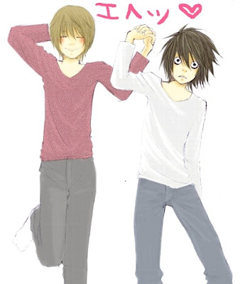 BoYs kissing BoYs: Death Note, momento L/Light