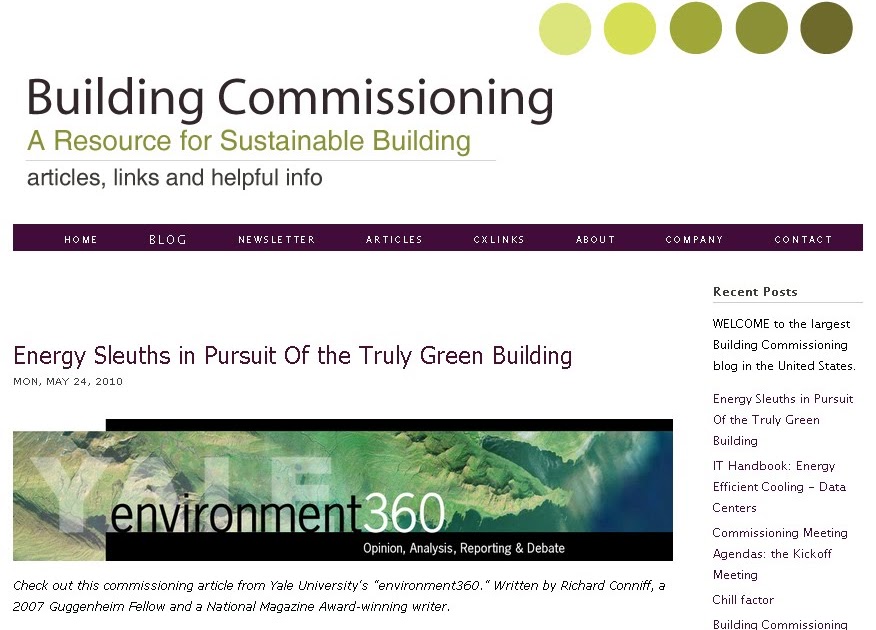 Real Life LEED: Must-See FREE Resource: Building Commissioning (Cx) Blog