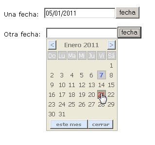 Profe Cuesta: Calendario desplegable para formularios Web