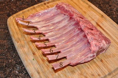 Shih's Cooking: How to transform an 8-rib rack of lamb into 6 lamb chops
