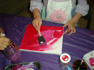 The Traveling Art Teacher: Reece's Purplicious Painting and Parfait Party