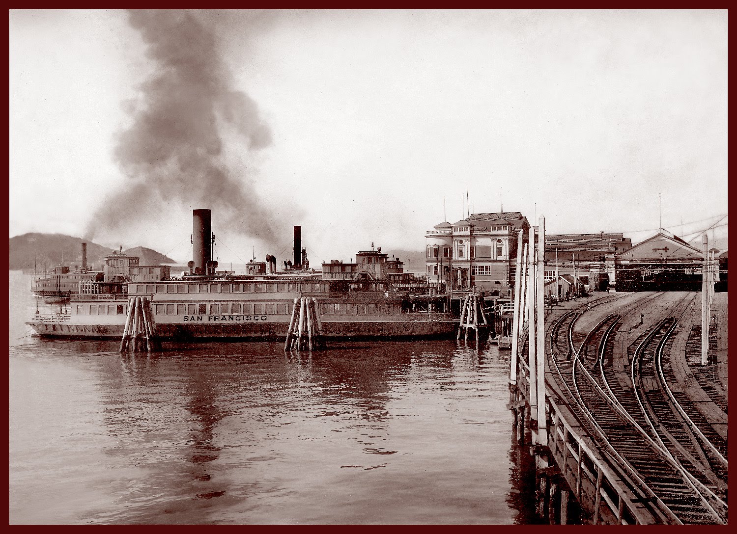 California Images: “San Francisco” Ferry at Oakland Mole & Key Route ...