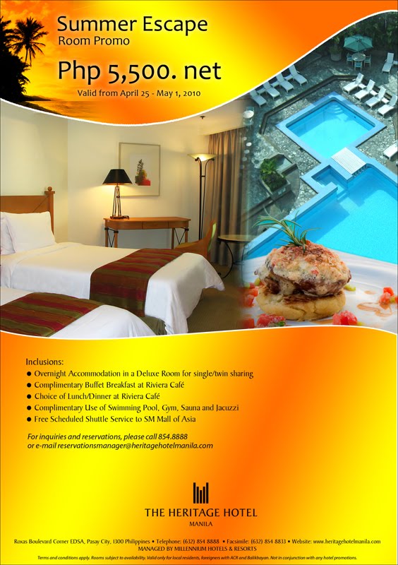 The Heritage Hotel Manila: SUMMER ESCAPE Room Promo - PhP 5,500.nett