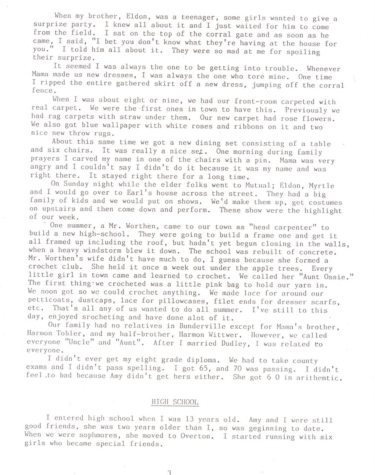 Dudley Hardy Family Tree: Life History of Vera Wittwer Hardy