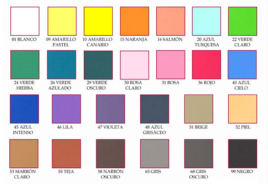 Carta de colores azules - Imagui