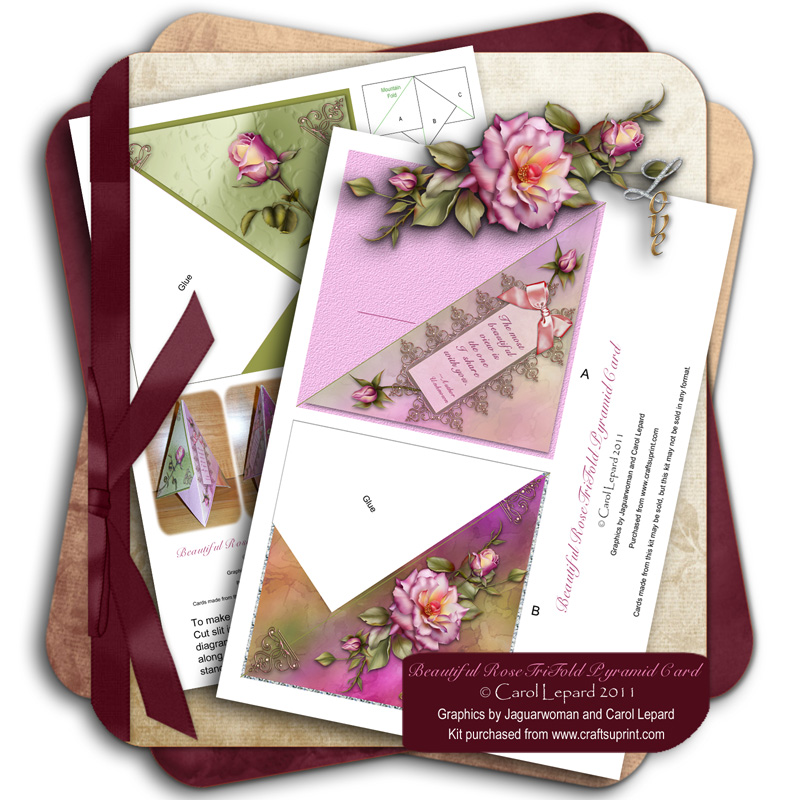 by Carolivy: NEW! Tri-Fold Pyramid Cards