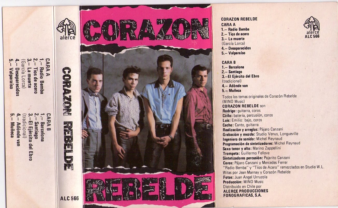 ROCKCHILENOS: CORAZON REBELDE (homònimo 1985) resubido