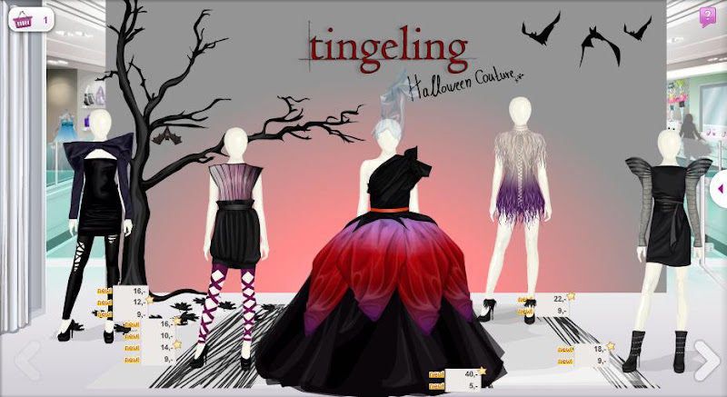 THE FASHIONABLE STARDOLL: TINGELING HALLOWEEN COUTURE SHOP IS OUT
