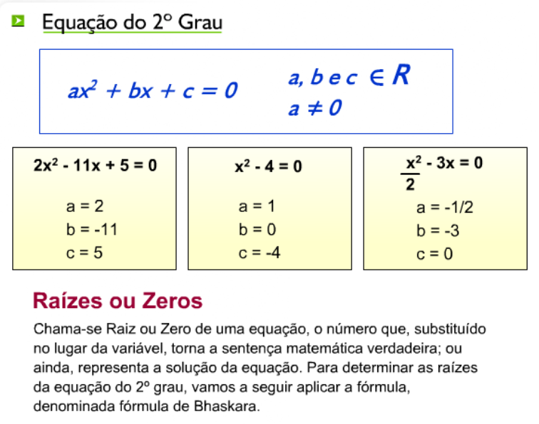.: Equação 2º grau