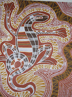 Aboriginal Fine Art: Raark Lizard