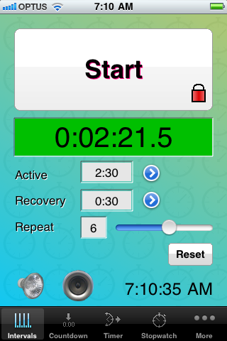 iPhone Interval Timer