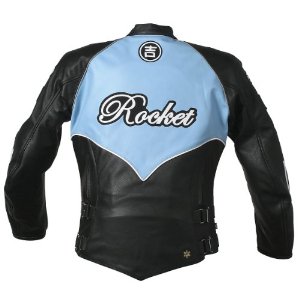 Women's: JOE ROCKET LADIES JET-SET BLUE/BLACK LEATHER JACKET