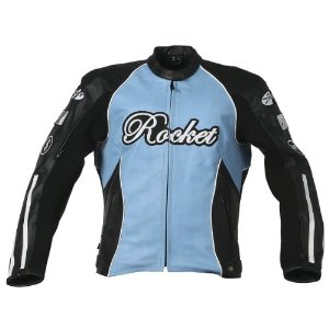 Women's: JOE ROCKET LADIES JET-SET BLUE/BLACK LEATHER JACKET