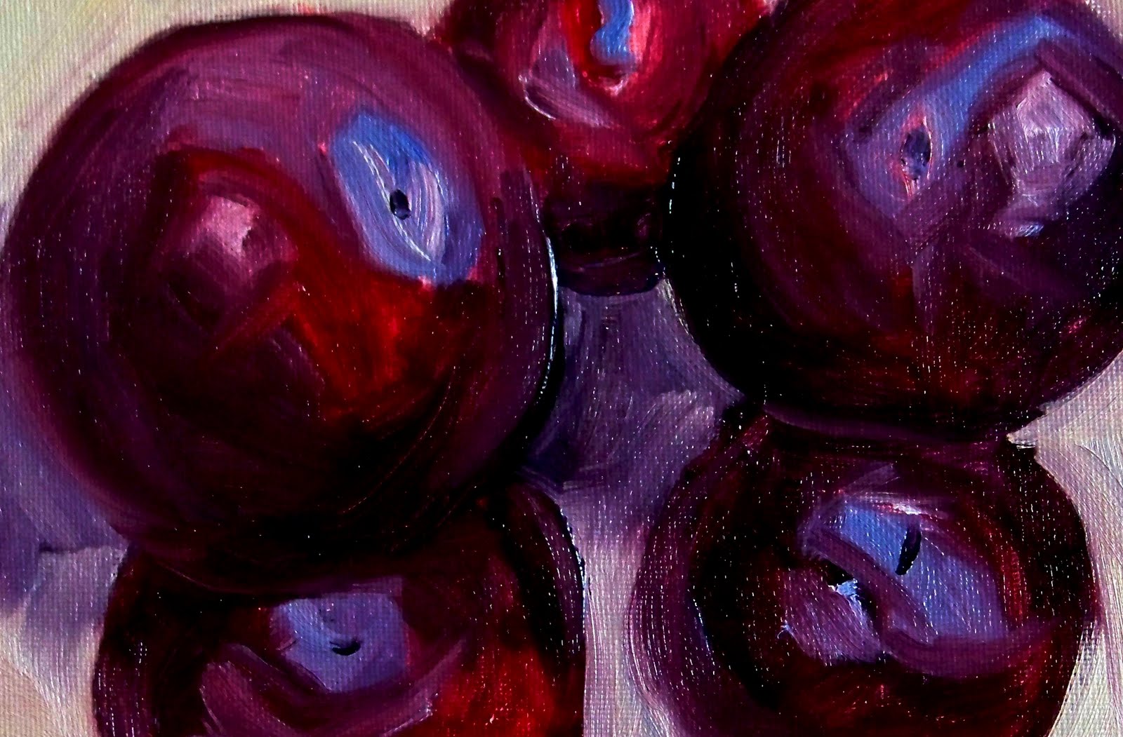 Painting Small Impressions: Plum Purple Painting
